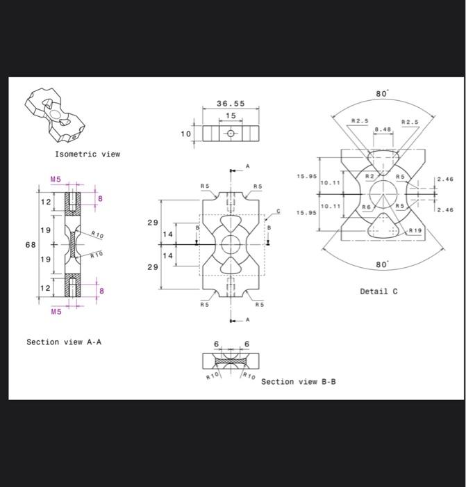 Solved Section view A-, | Chegg.com