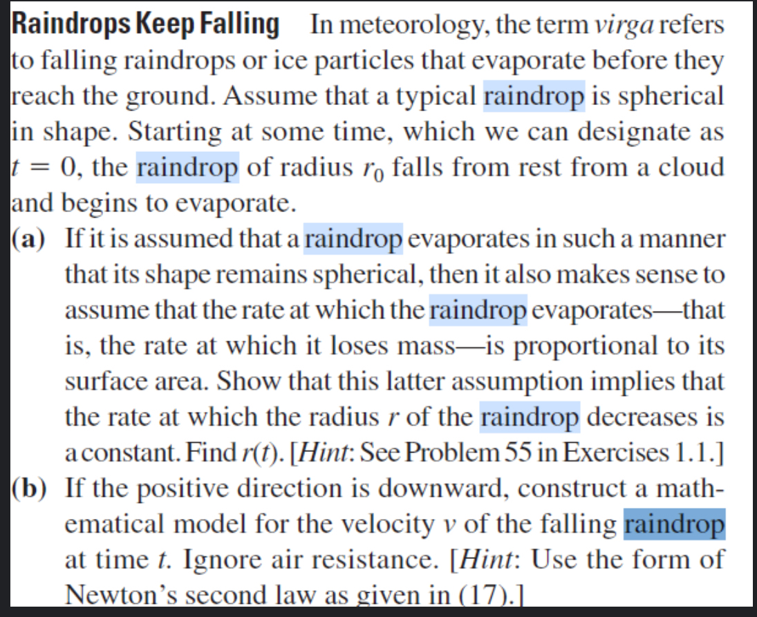 Solved Evaporating Raindrop As a raindrop falls, it | Chegg.com Solved Evaporating Raindrop As a raindrop falls, it | Chegg.com
