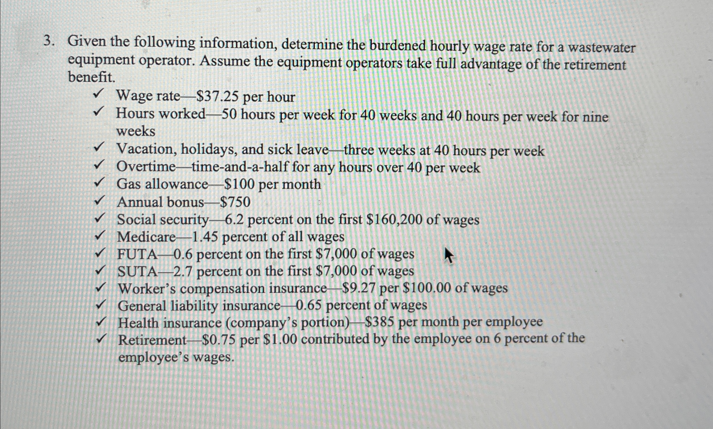 Solved Given the following information, determine the | Chegg.com