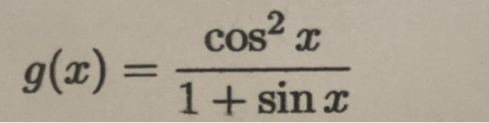 Solved g(x)=1+sinxcos2x(b) Using the chain rule find the | Chegg.com