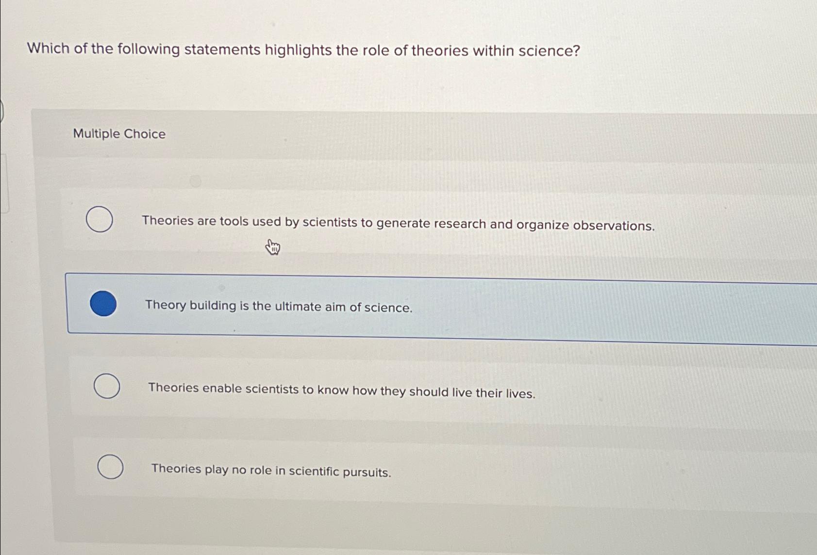 Solved Which of the following statements highlights the role | Chegg.com