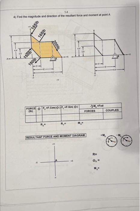 Solved 3) Find the magnitude and direction of the resultant | Chegg.com