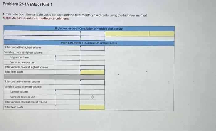 Solved Required Information Problem 21 1a Algo Measuring