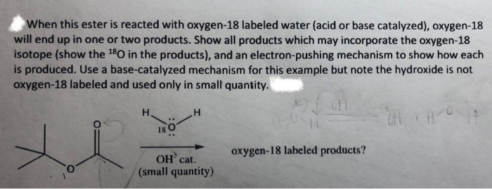 Solved When this ester is reacted with oxygen-18 labeled | Chegg.com