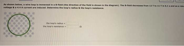 Solved As shown below, a wire loop is immersed in a B-field | Chegg.com