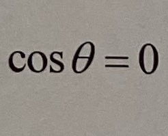 Solved cos O=0 | Chegg.com