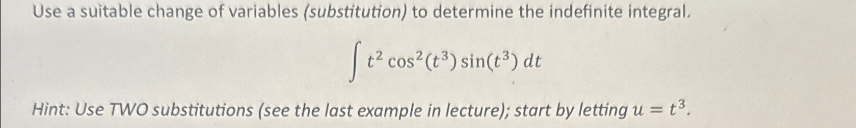 Solved Use a suitable change of variables (substitution) ﻿to | Chegg.com