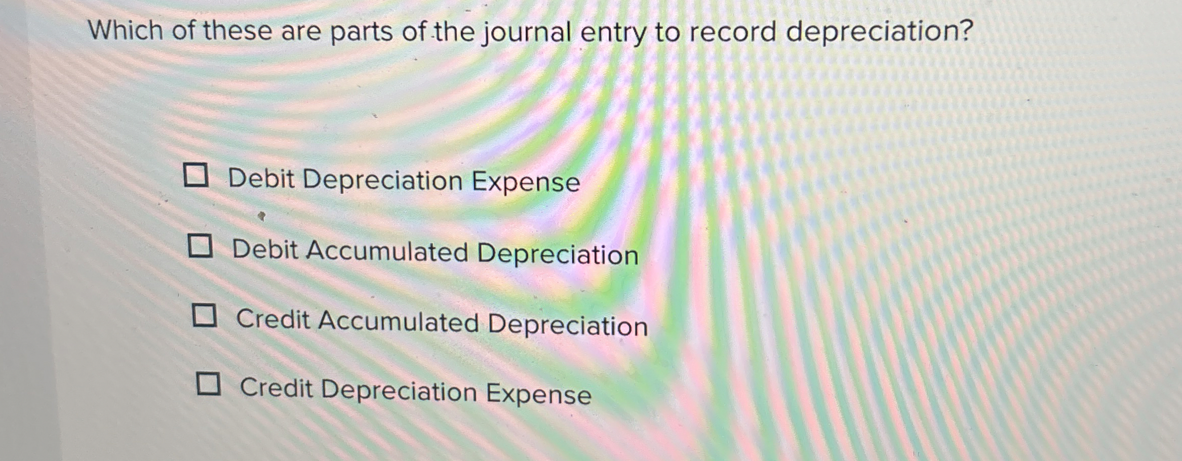 Solved Which of these are parts of the journal entry to | Chegg.com