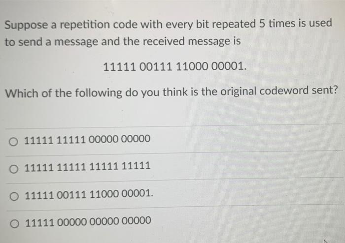 Solved A code with minimum distance 20 can correct up to how | Chegg.com