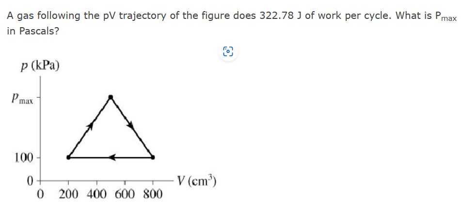 Solved A gas following the pV trajectory of the figure does | Chegg.com