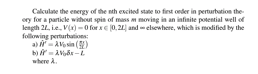 Solved Calculate The Energy Of The Nth Excited State To