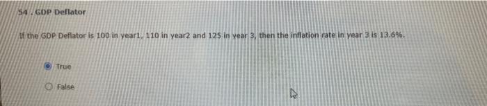 Solved If the GDP Deflator is 100 in year1,110 in year2 and | Chegg.com