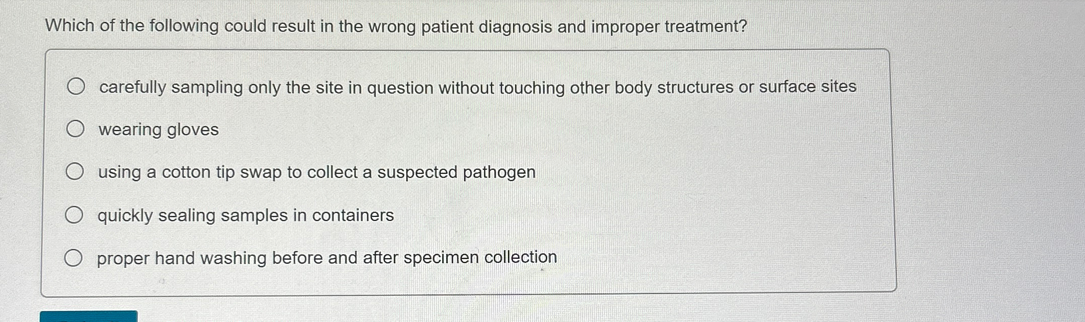 Solved Which of the following could result in the wrong | Chegg.com
