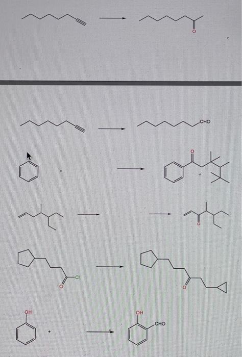 Solved List the catalysts and reagents needed for the | Chegg.com