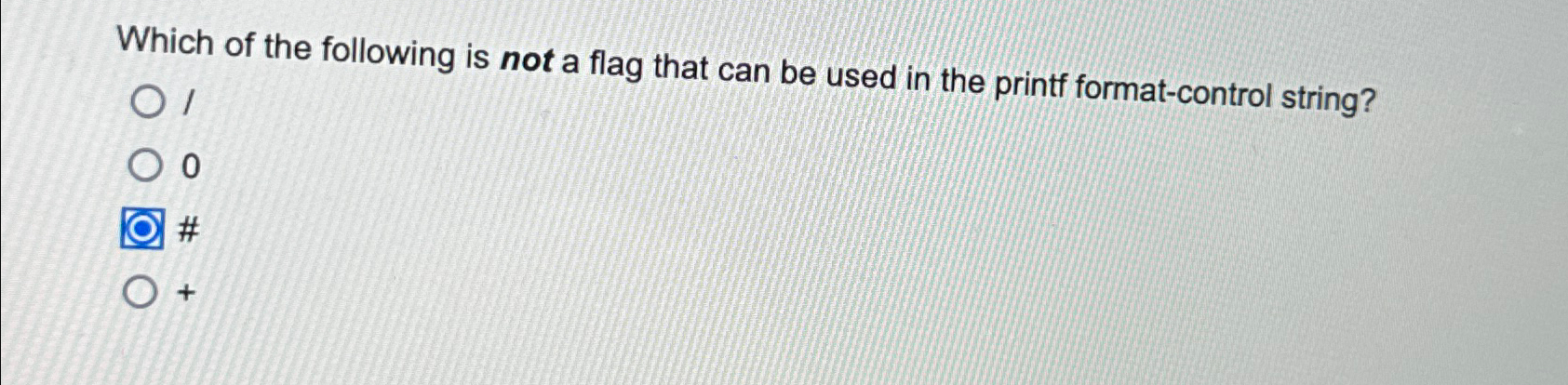 Solved Which of the following is not a flag that can be used | Chegg.com