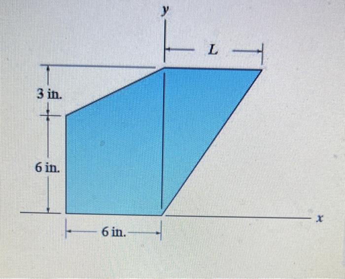 Solved consider the area shown L=4.8inlocate the centroid | Chegg.com