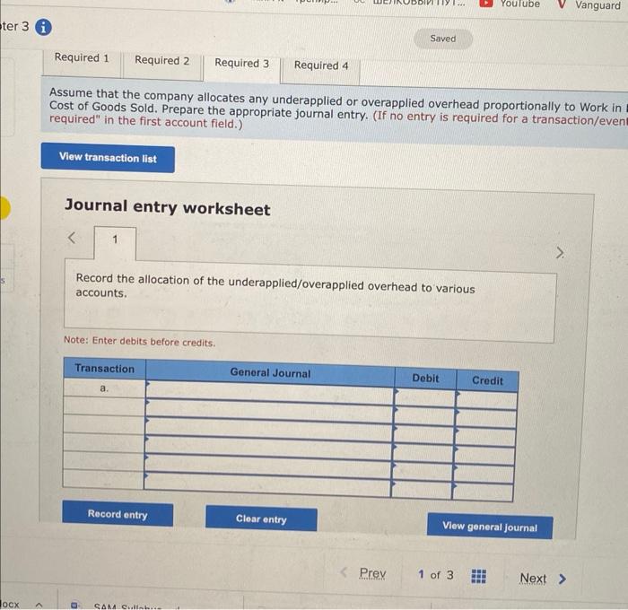 Solved Problem 3-12 (Static) Predetermined Overhead Rate; | Chegg.com