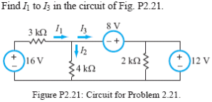 Solved Find i1 toI3 in the circuit of Fig. P2.21. Figure | Chegg.com