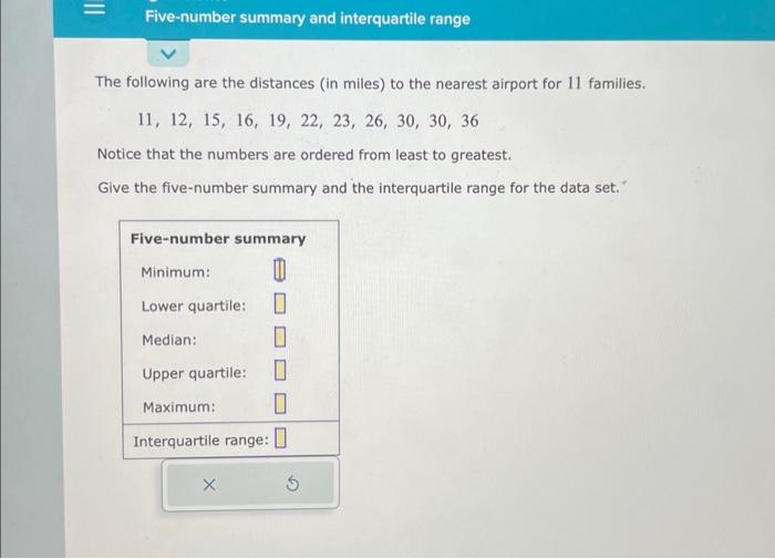 Solved The following are the distances (in miles) to the | Chegg.com
