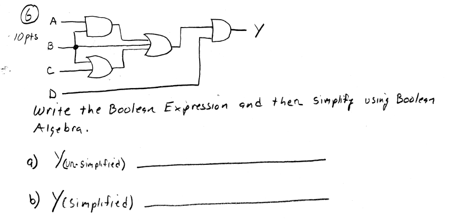 Write the Boolean Expression and then simplify using | Chegg.com