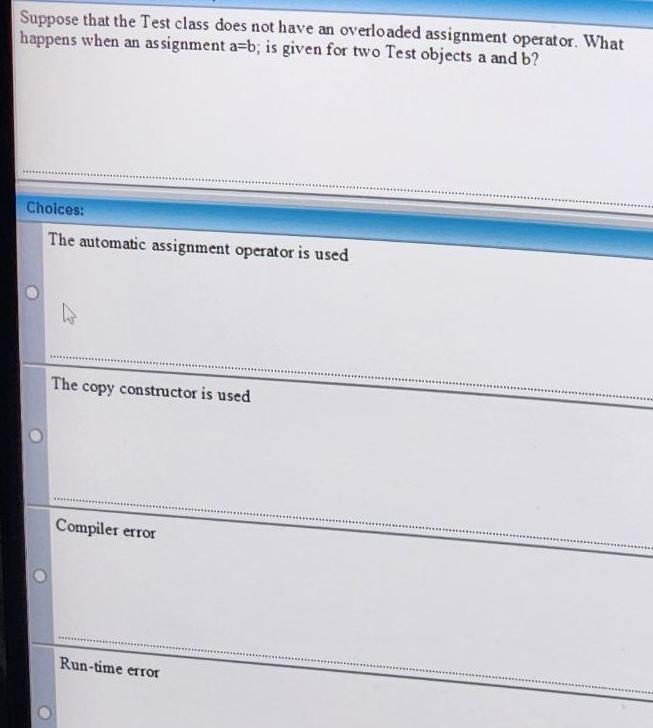 Solved Suppose that the Test class does not have an | Chegg.com