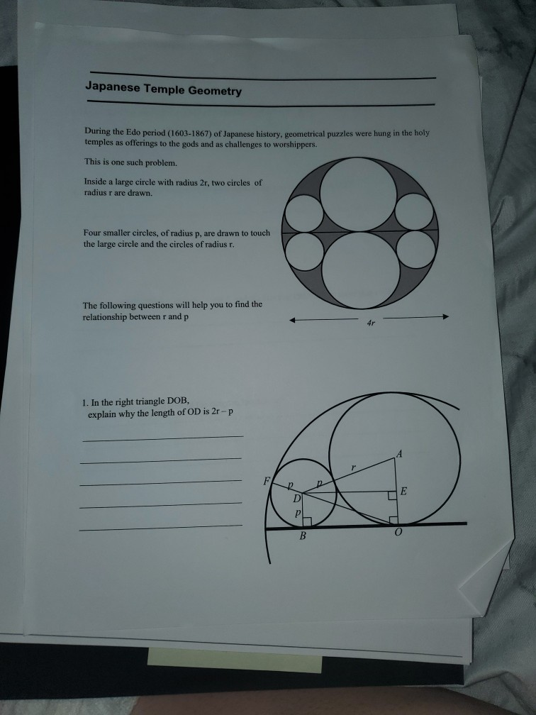 Solved Japanese Temple Geometry During the Edo period | Chegg.com