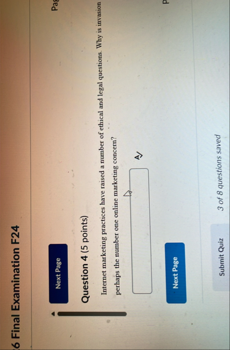 Solved 6 ﻿Final Examination F24Question 4 (5 | Chegg.com