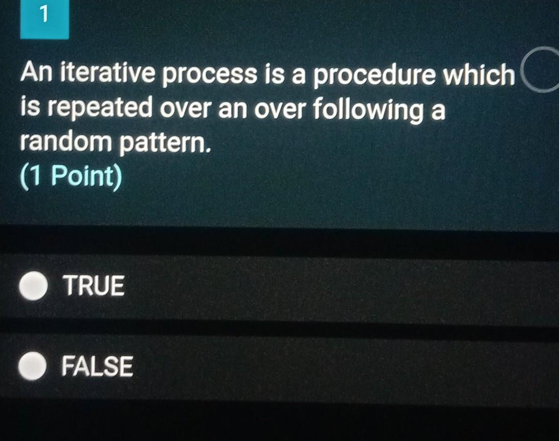 Solved 1 An iterative process is a procedure which is | Chegg.com