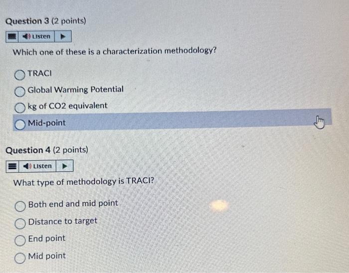 Solved Which one of these is a characterization methodology? | Chegg.com