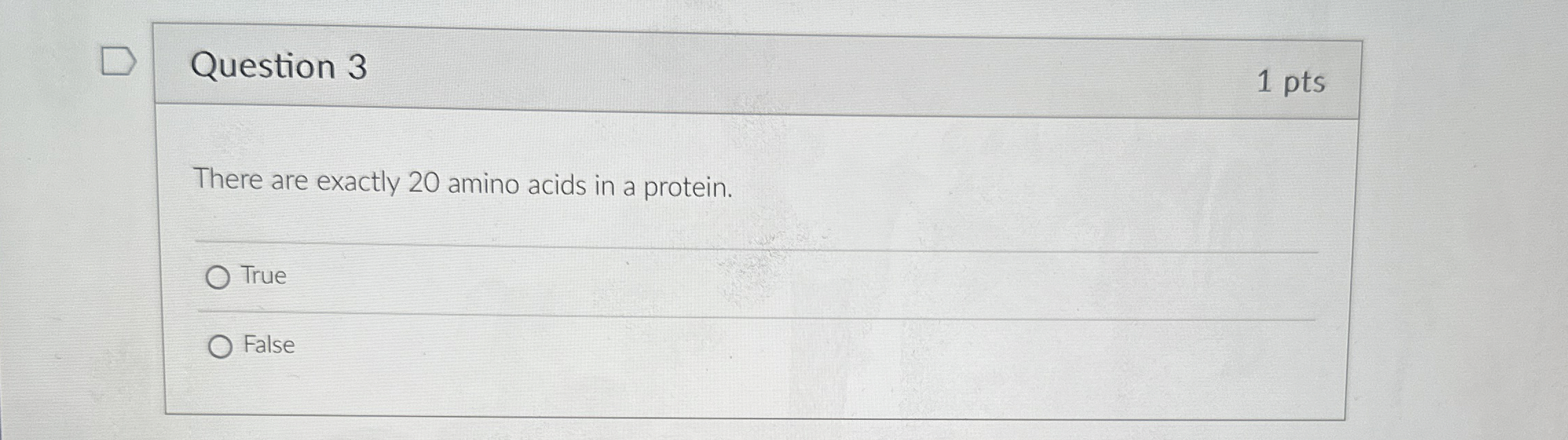 Solved Question 31 ﻿ptsThere are exactly 20 ﻿amino acids in | Chegg.com