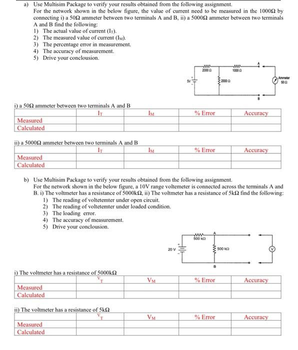 Solved a) Use Multisim Package to verify your results | Chegg.com