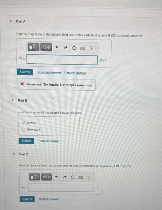 Solved A particle has a charge of −2.80nC.Find the magnitude | Chegg.com
