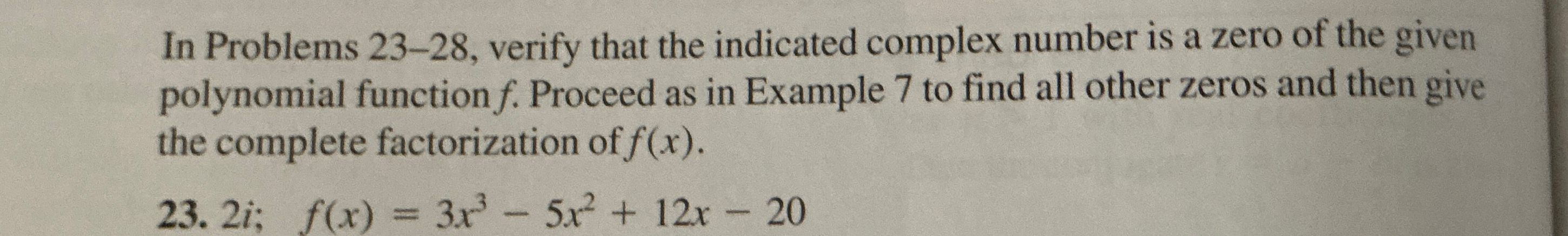 In Problems 23-28, ﻿verify that the indicated complex | Chegg.com