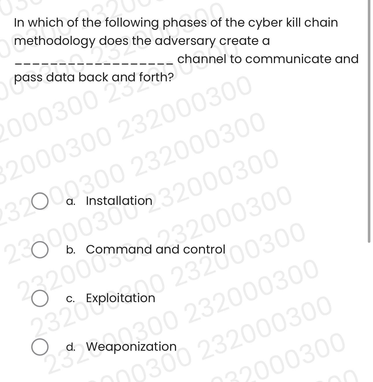 Solved In which of the following phases of the cyber kill | Chegg.com