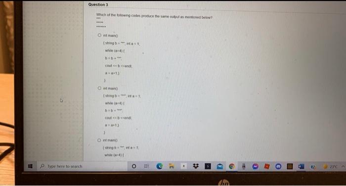 Solved Question 3 Which Of The Following Codes Produce The