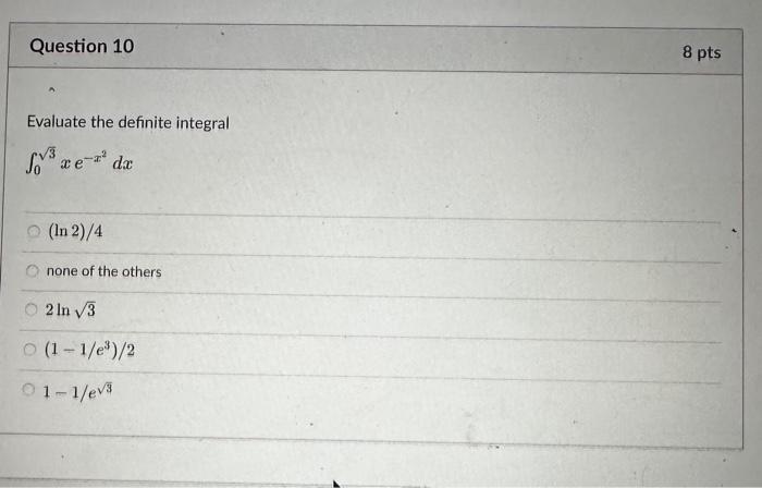 Solved Evaluate the definite integral \\[ | Chegg.com