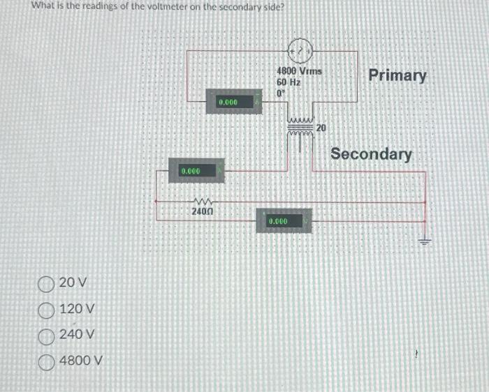 Solved What is the readings of the voltmeter on the | Chegg.com