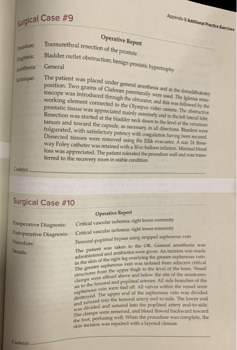 Solved Appendix B Additional Practice Exercises Surgical | Chegg.com