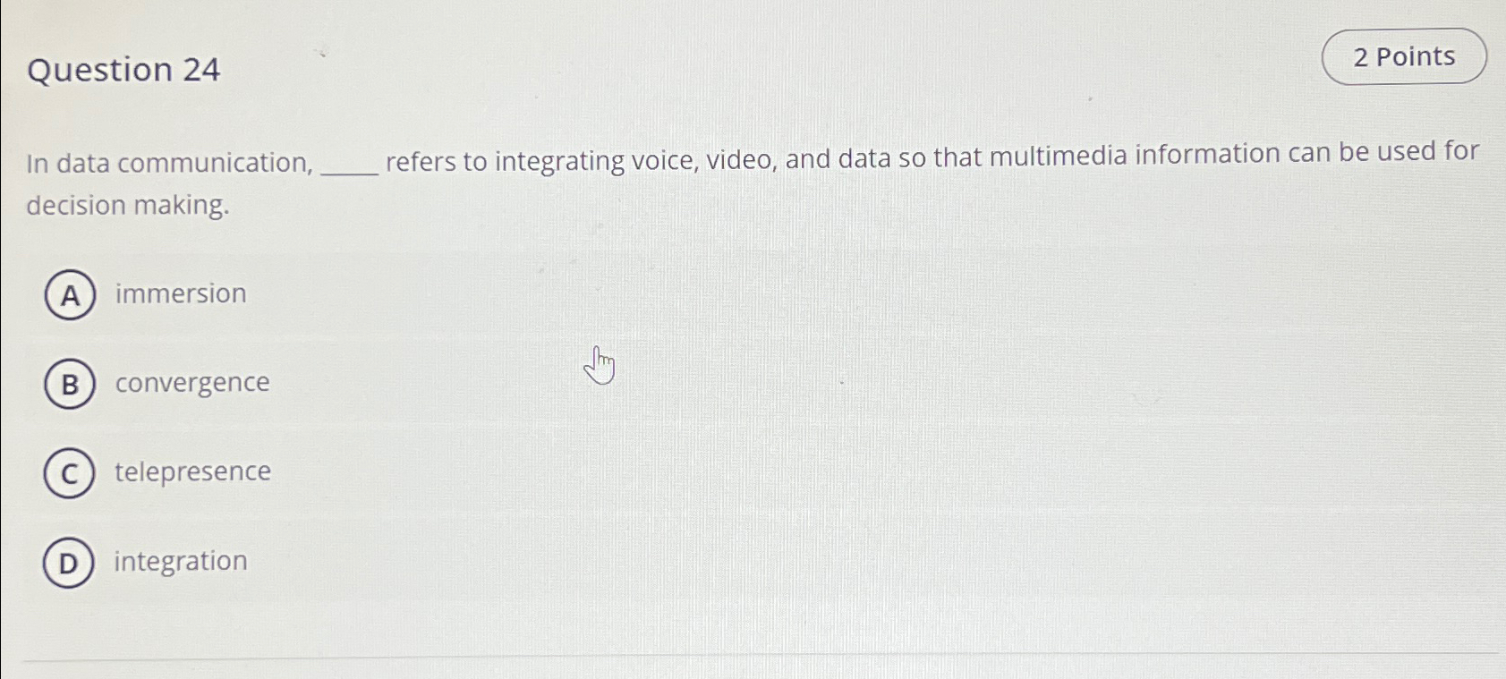Solved Question 24In data communication, refers to | Chegg.com