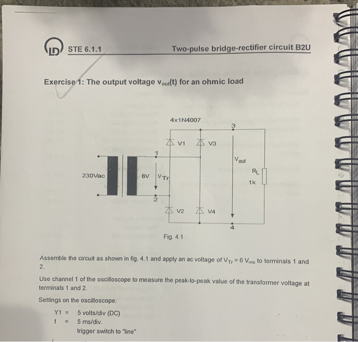 Solved D STE 6.1.1 Two-pulse bridge-rectifier circuit B2U | Chegg.com