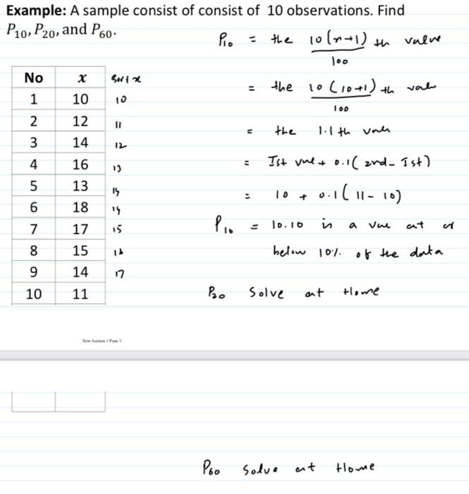 Solved Example: A sample consist of consist of 10 | Chegg.com