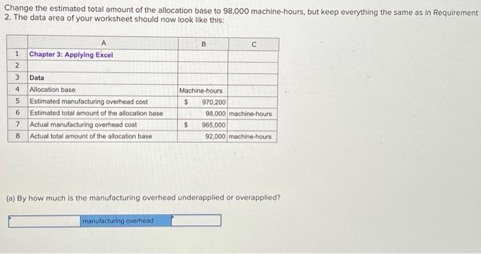 Solved 1 Chapter 3: Applying ExcelIf your formulas are | Chegg.com