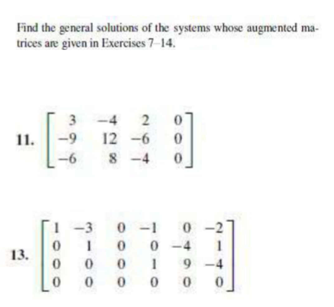 Find the general solutions of the systems whose | Chegg.com