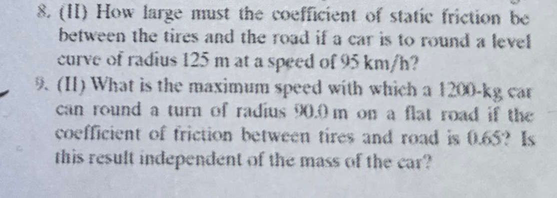 Solved Ii ﻿how Large Must The Coefficient Of Static