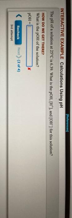 Solved (References) INTERACTIVE EXAMPLE Calculations Using | Chegg.com