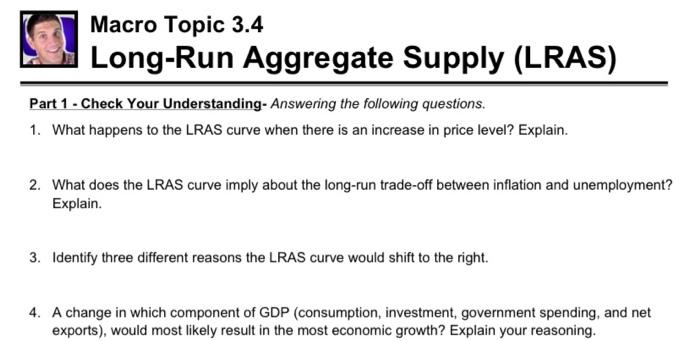 Solved Macro Topic 3.4 Long-Run Aggregate Supply (LRAS) Part | Chegg.com