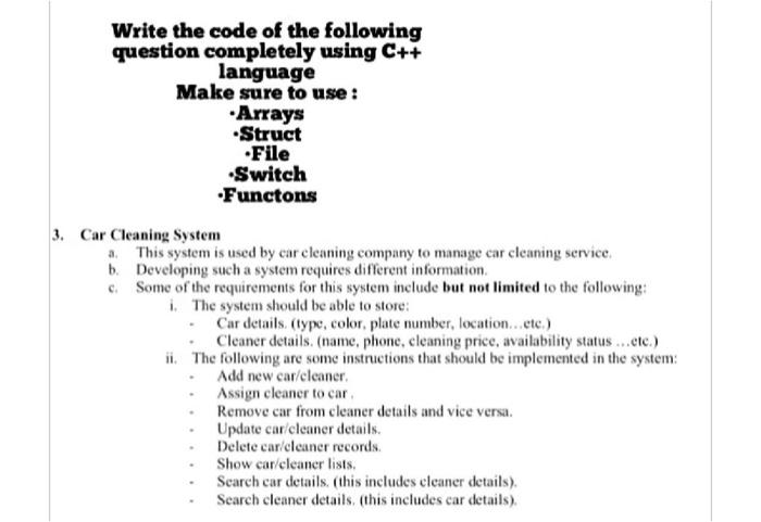 Solved Write the code of the following question completely | Chegg.com Solved Write the code of the following question completely | Chegg.com