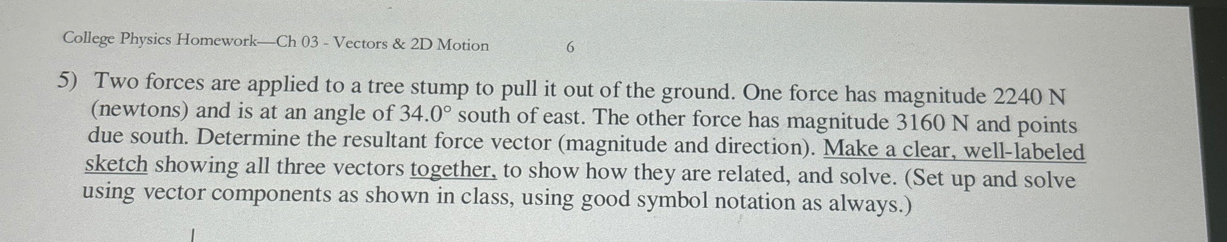 Solved draw all on a well labeled graphTwo forces are | Chegg.com