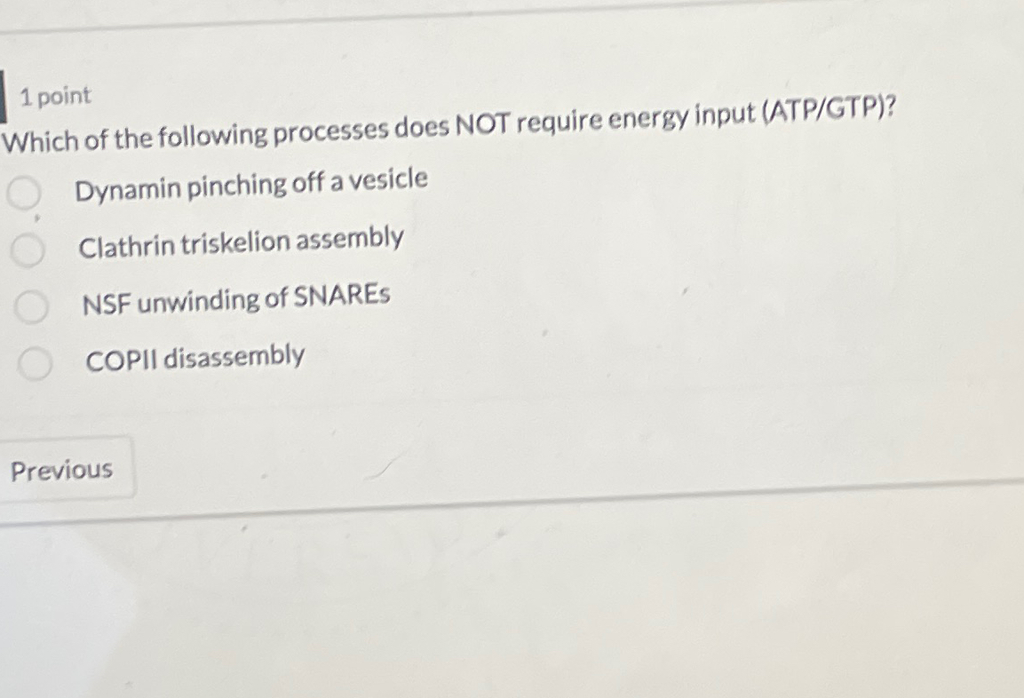 Solved 1 ﻿pointWhich of the following processes does NOT | Chegg.com