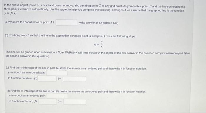 Solved In the above applet, point A is fixed and does not | Chegg.com